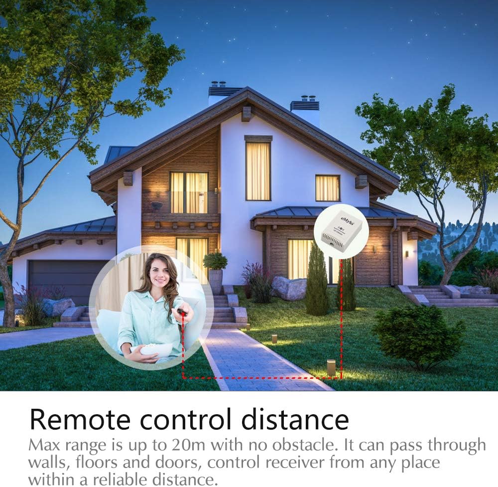 eMylo DC 12V Wireless Remote Control Switch 2 Channels RF Relay Light ...