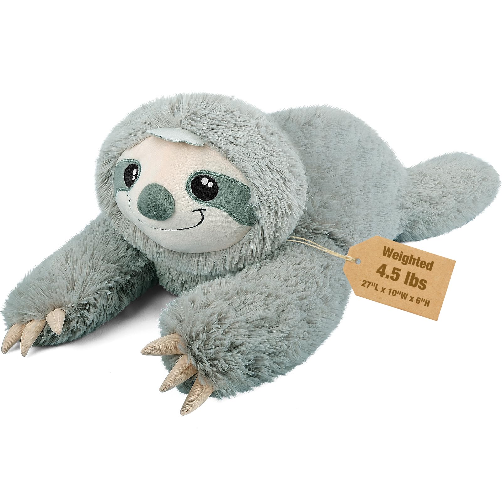 Bobbie & Laxi 27" & 4.5 lbs Sloth Weighted Stuffed Animals, Cuddly ...