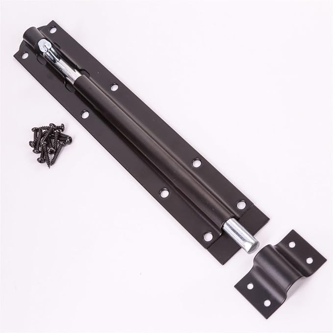 Large 10" Black Steel Tower Slide Bolt For Sheds Doors And Fence Gates ...