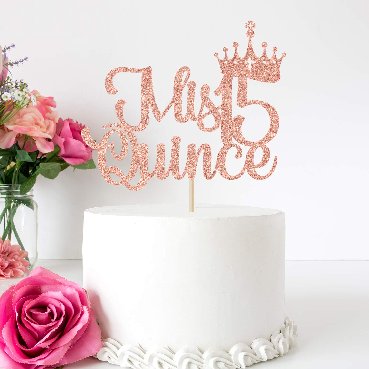 Mua Mis Quince 15 Cake Topper, Hello 15, Cheers to 15 Years, 15th ...