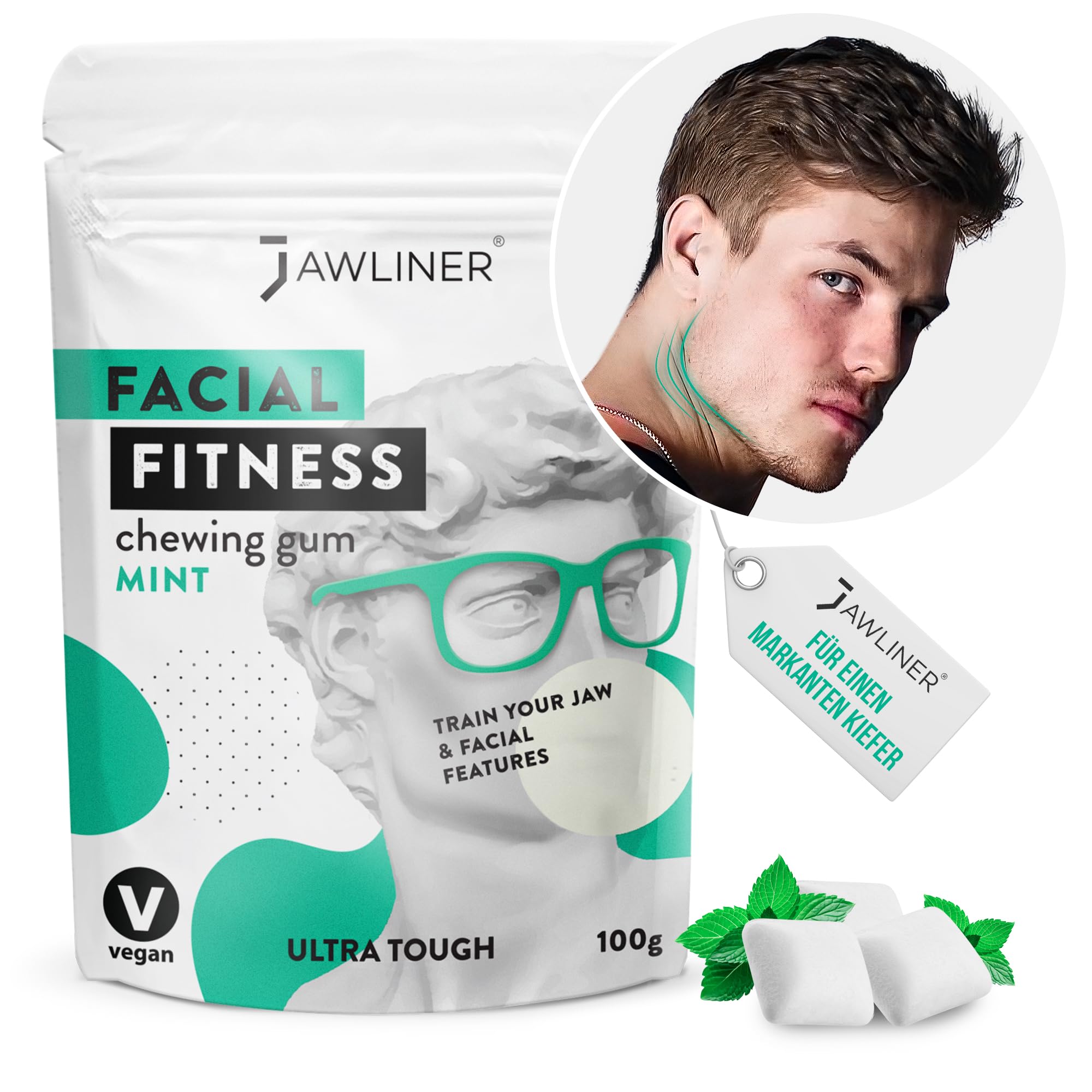 Mua JAWLINER Fitness-Kaugummi - Jawline-Kaugummi - hartes Kaugummi ...