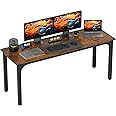 Amazon.com: HOMCOM Modern Simple Large Computer Desk, 70.9" Long Home ...