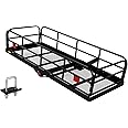 Amazon.com: VEVOR 60x24x14 in Hitch Cargo Carrier, 400lbs Capacity ...