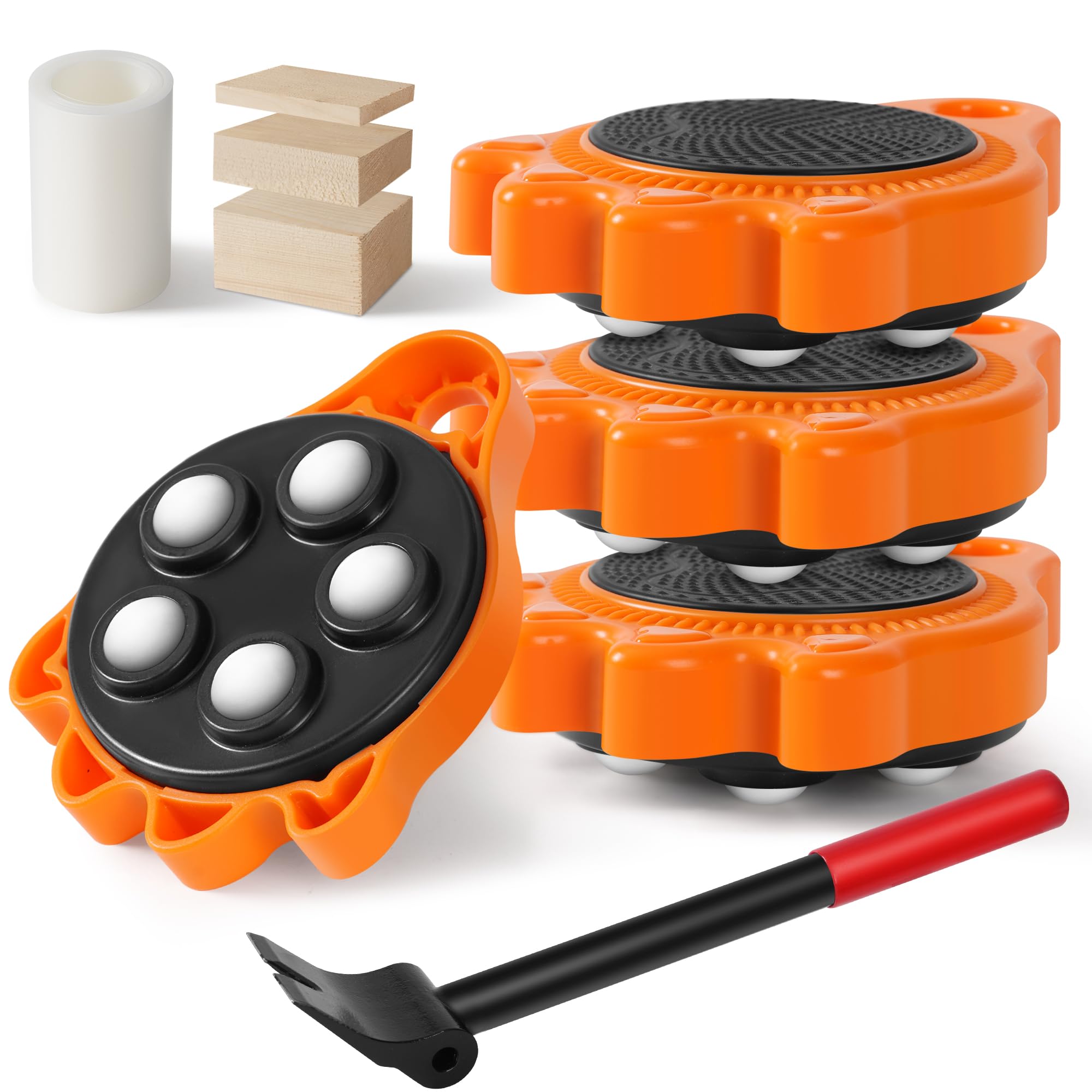 Furniture Movers with Wheels Dollies - Heavy Duty 360° Rotating Soft ...