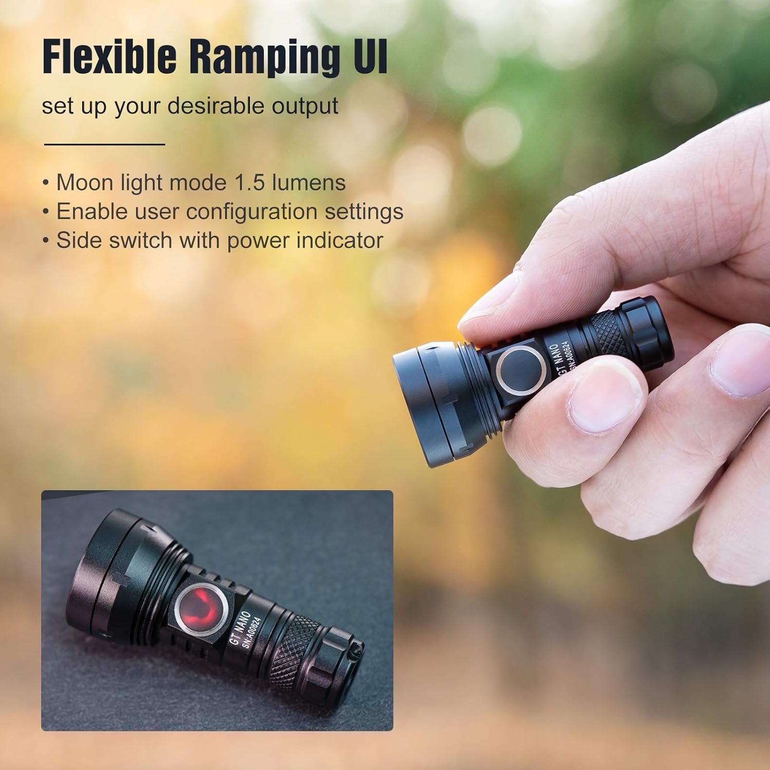 LUMINTOP GT Nano Led Torch, Super Bright 450 Lumens 300 Meters Default ...