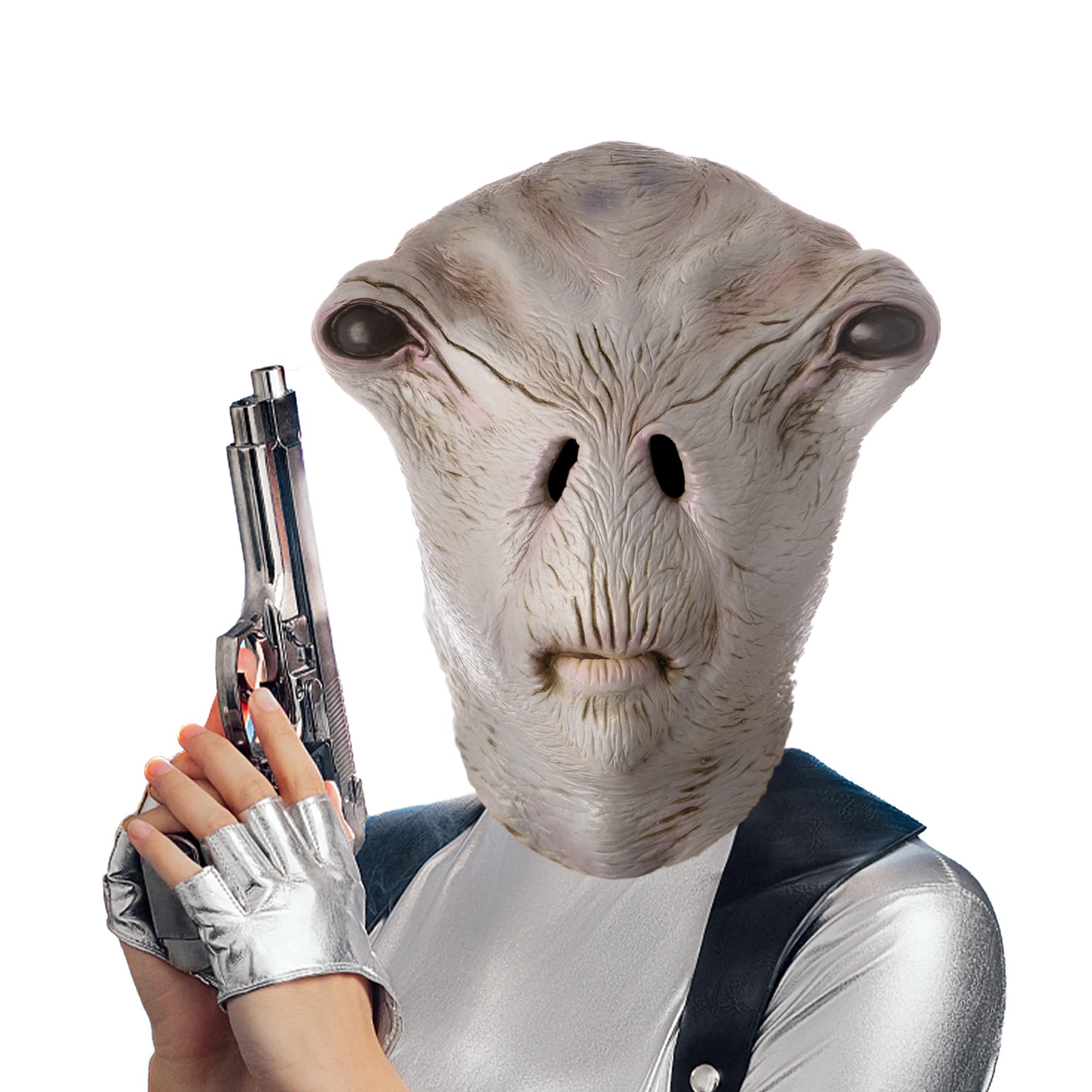 AQKILO Alien Mask Extraterrestrial Biological Latex Full Head Realistic ...