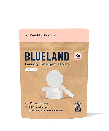 BLUELAND Laundry Detergent Tablets, 36 Count, Plastic-Free Eco-Friendly ...