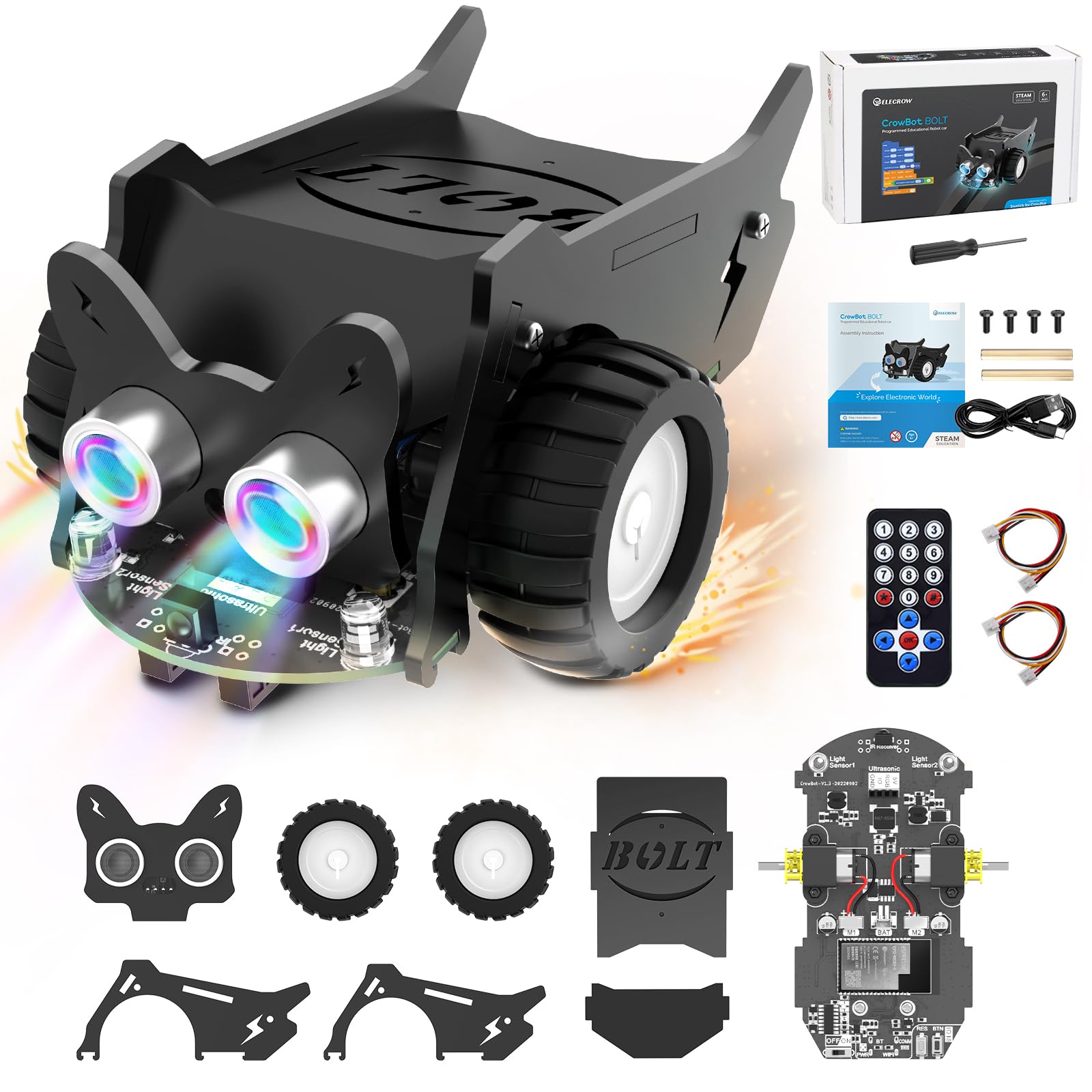 Mua ELECROW STEM Projects Toys for Kids Ages 6+, Coding Robot Kit for ...