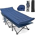 Amazon.com: Suteck Camping Cot, 32In XXL Folding Camping Cot Heavy Duty Sleeping Bed for Adults ...