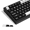 XVX Keycaps 75% Percent - Black and White PBT Keycaps ISA Profile, 189 ...