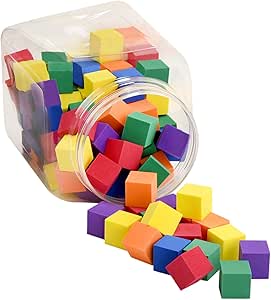 Amazon.com: Premium Joy Foam Counting Color Cubes for Kids - Size of 1 ...