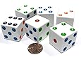 Amazon.com: Set of 10 Large Six Sided Square Opaque 19mm D6 Dice ...