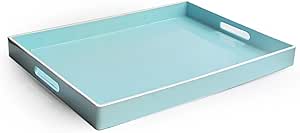 Accents by Jay Rectangular Tray with Handle, Teal : Amazon.ca: Home