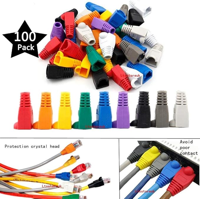 RJ45 Boots Cover, Ltsstoreuk Soft Plastic Ethernet: Amazon.co.uk ...