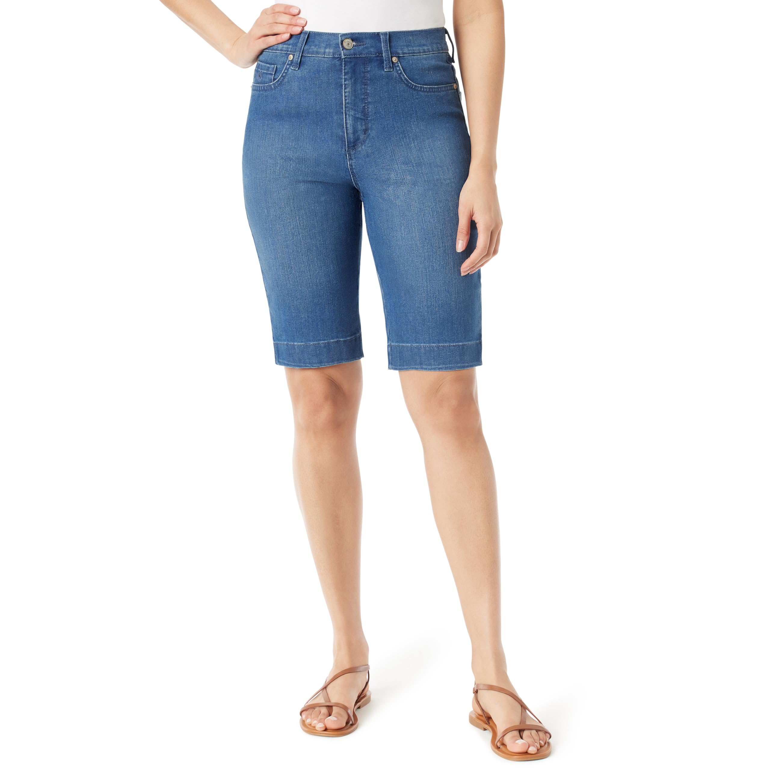 Gloria Vanderbilt Women's Amanda Bermuda High Rise Short Standard ...
