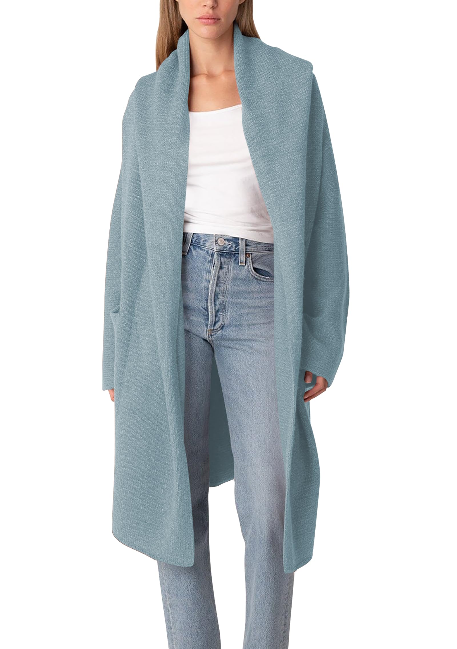 Cakulo Womens Hooded Oversized Long Cardigan Sweaters Fall Duster ...
