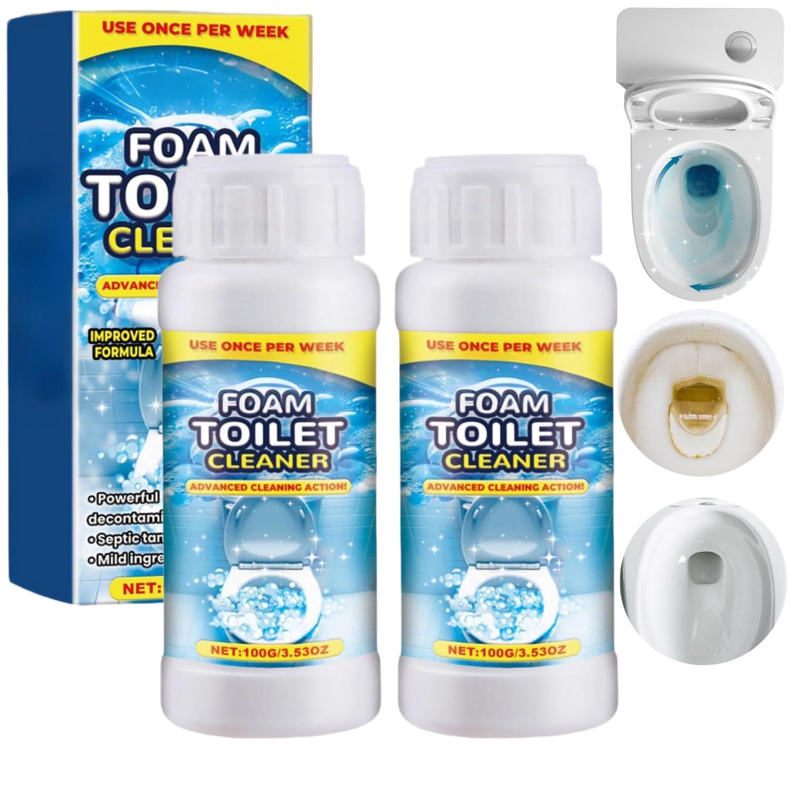 iekufes Foam Toilet Cleaner, 2025 New Powerful Toilet Bowl Cleaner ...