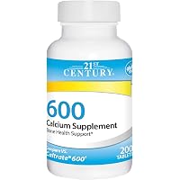 Amazon.com: 21st Century Calcium Supplement, 600 Mg, 200Count : Health ...
