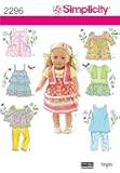 Amazon.com: Simplicity Sewing Pattern 4364 Doll Clothes, One Size: Arts ...