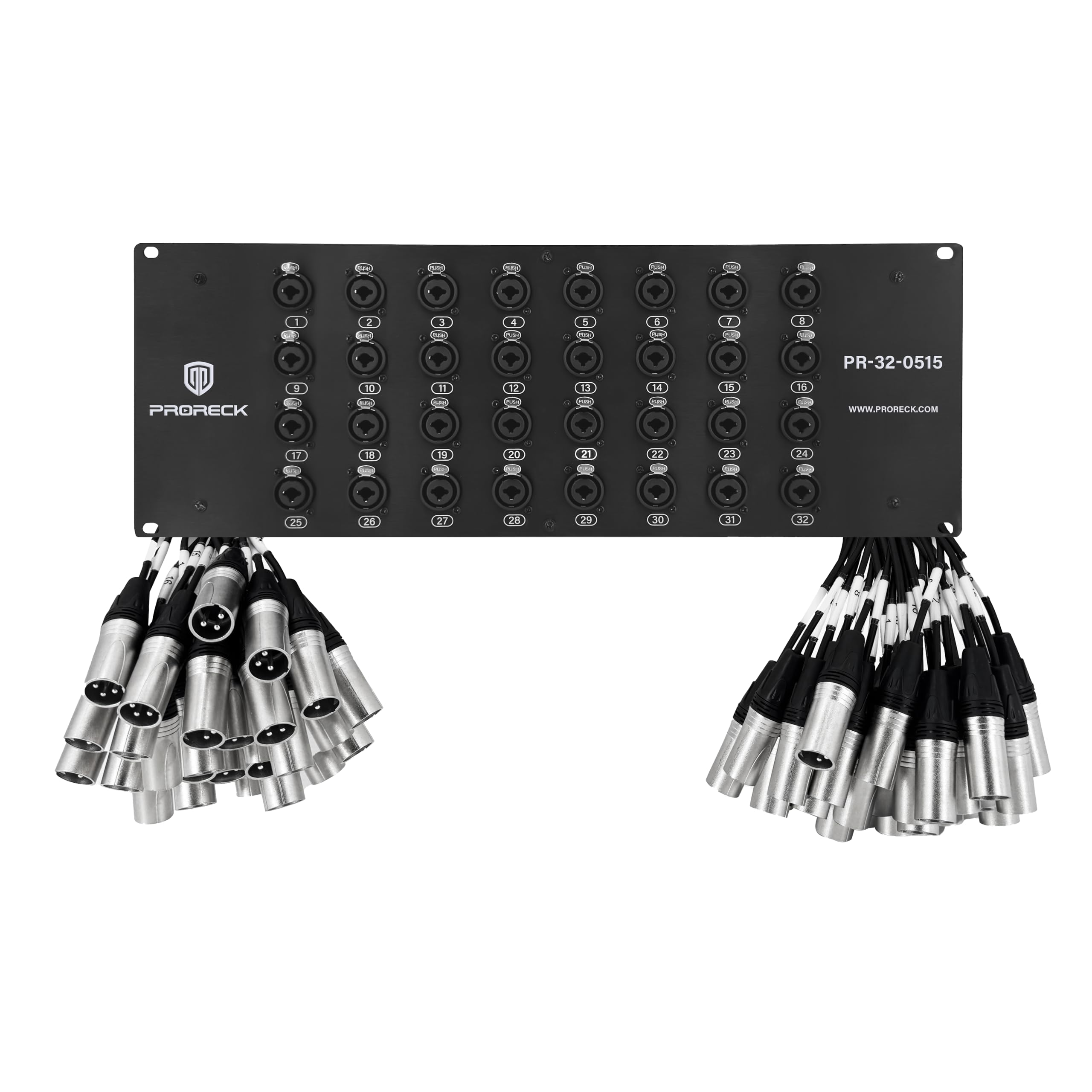 PRORECK Rack Mount TRS XLR Combo Splitter Snake Cable, Suitable for ...