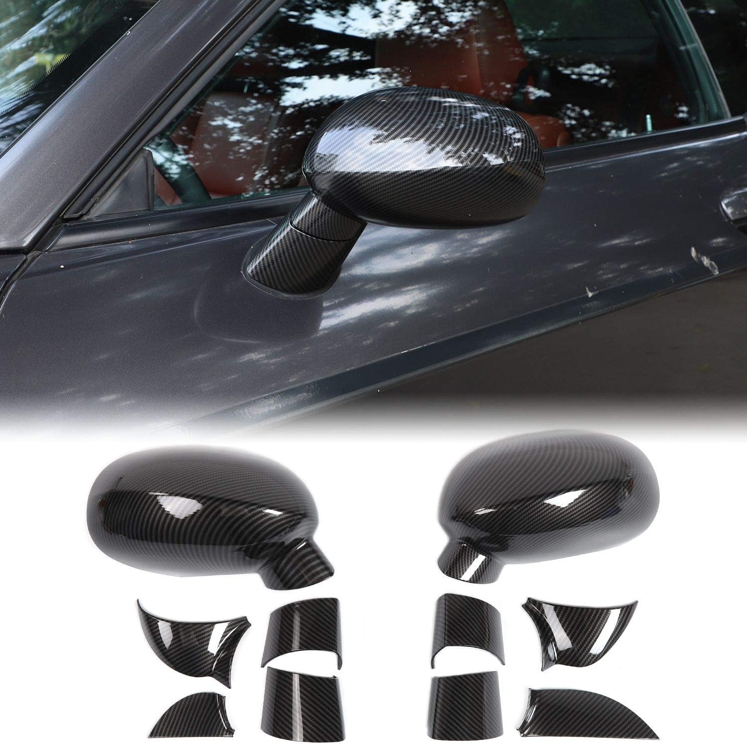 Amazon.com: JeCar Side Mirror Cover Decals ABS Rearview Mirrors Trim ...