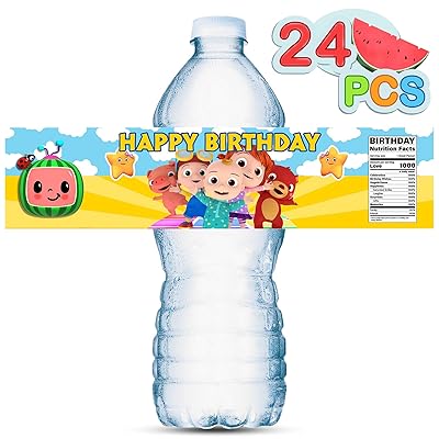 TEKITSFUN 24PCS Water Bottle Labels for Coco-Melon South Africa | Ubuy