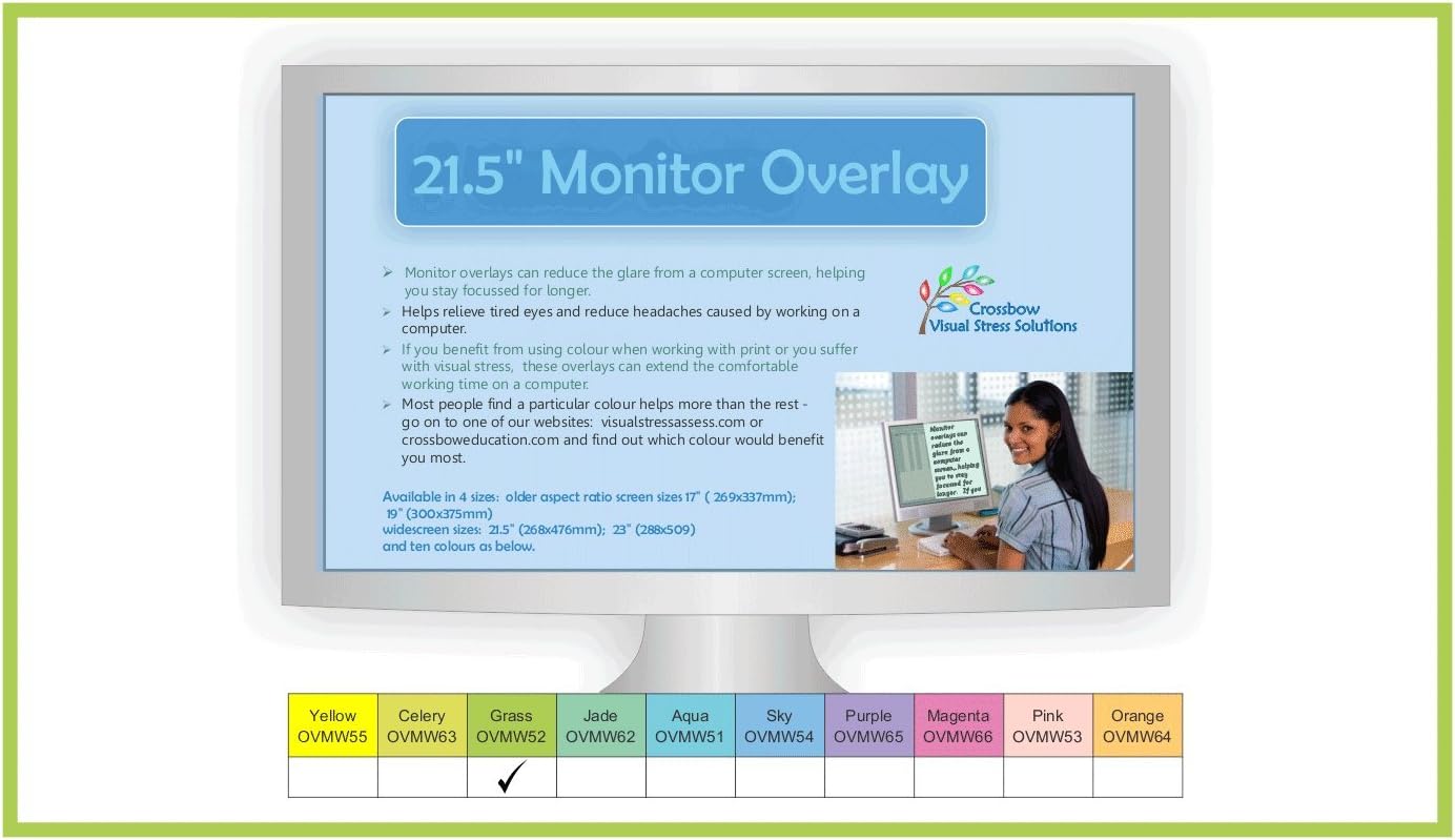 Blue Overlay For Dyslexia Crossbow Education 24-Inch Widescreen Monitor ...
