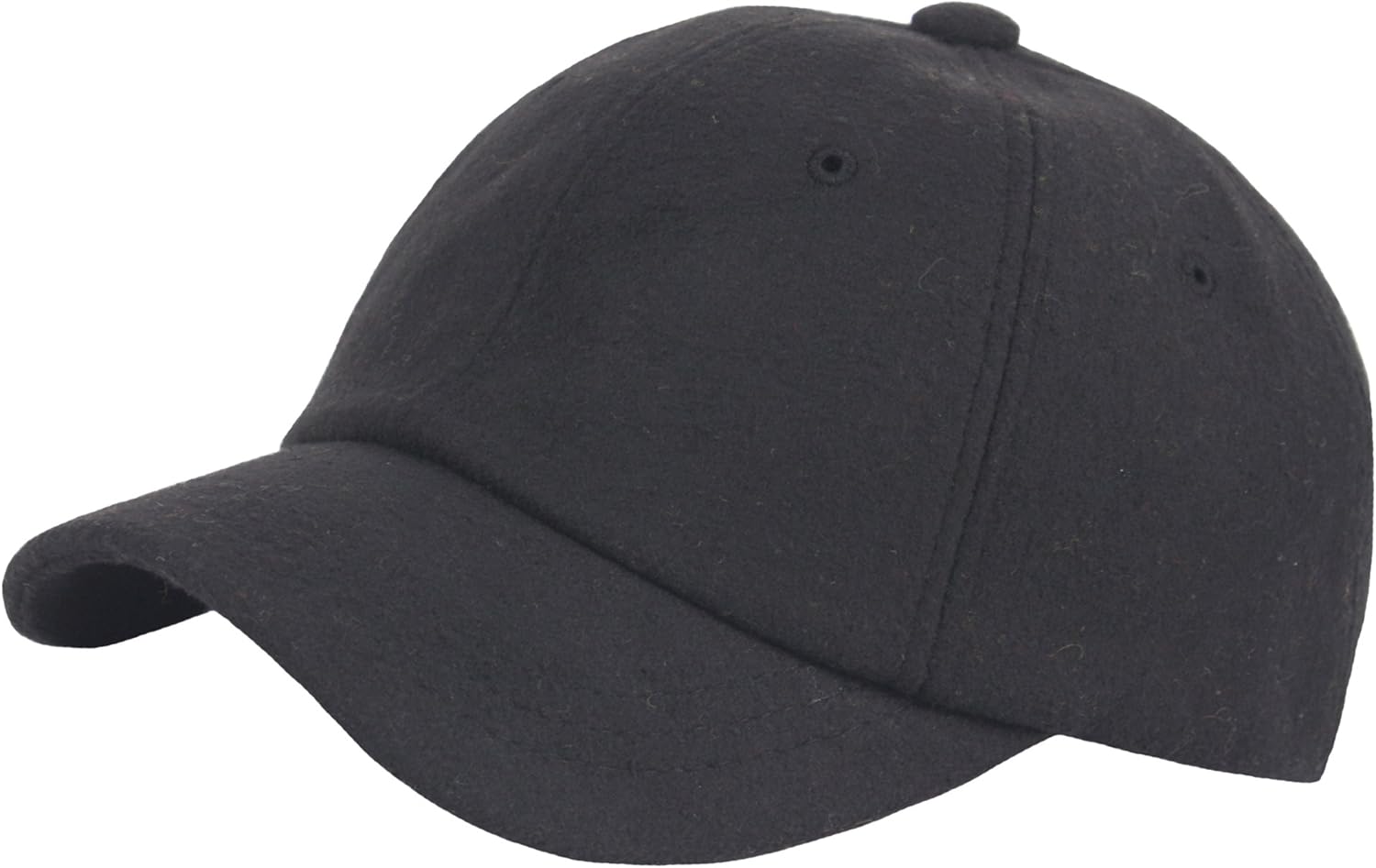 RaOn B384 Ball Cap Plain Winter Wool Cute Short Bill Design Baseball ...