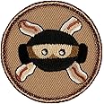 Amazon.com: Monkey Bacon Ninja Patrol Patch - 2" Diameter Round Embroidered Patch : Clothing ...