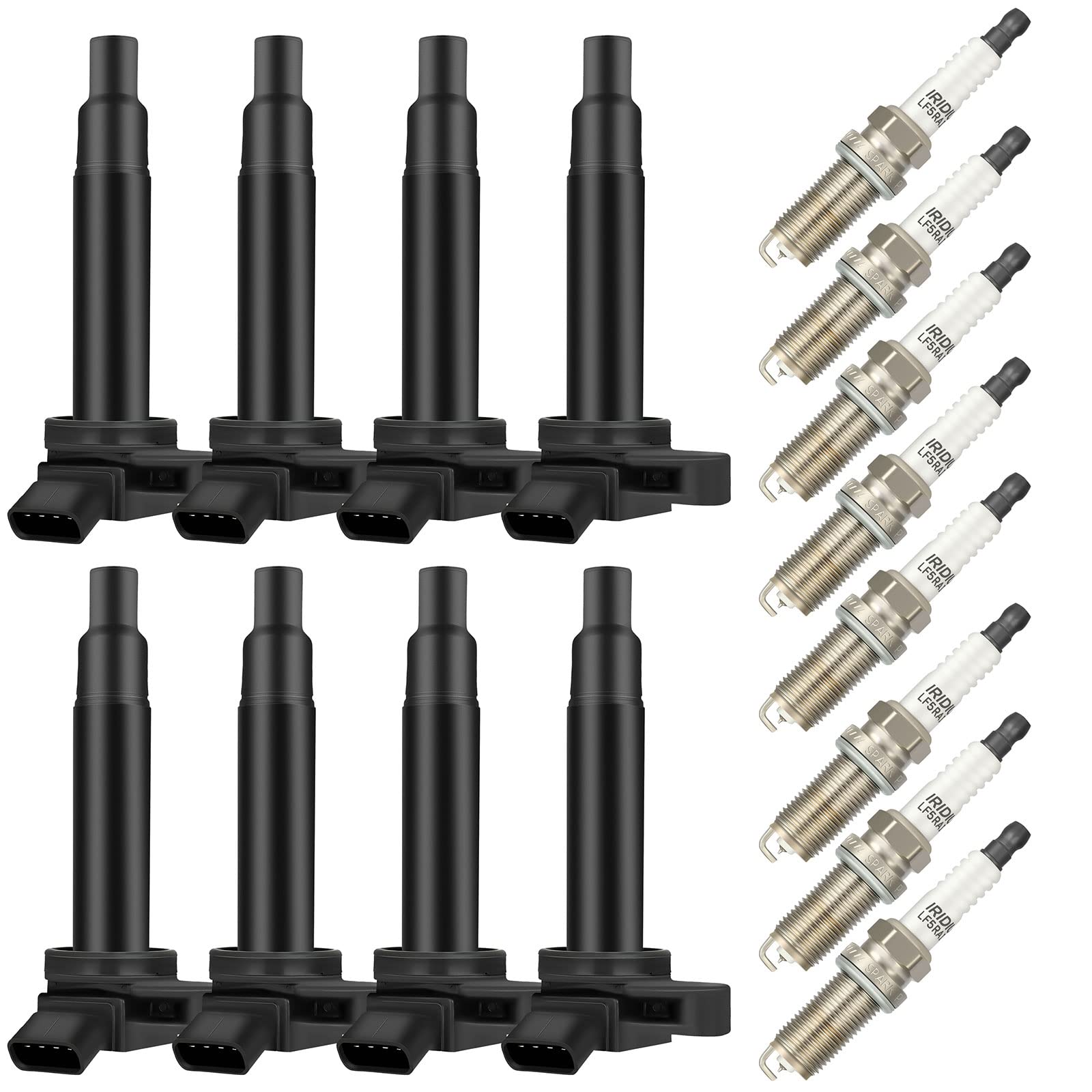 OCPTY Ignition Coil Coils Pack iridium Spark Plugs fits UF493 UF-230 ...