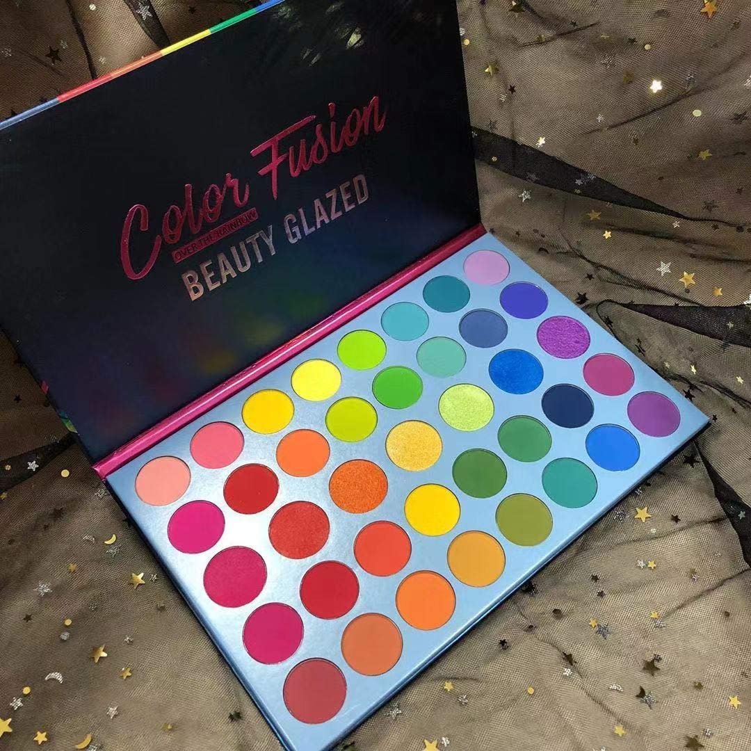 Beauty Glazed Rainbow Colors Fusion Eyeshadow Palette