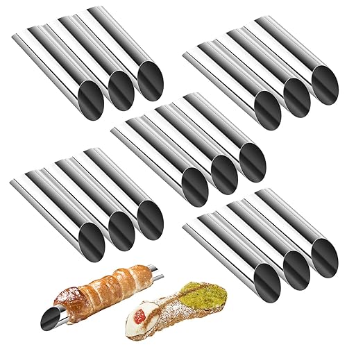 Cannoli Tubes,5 inch Large Stainless Steel Cannoli Forms Non-stick ...