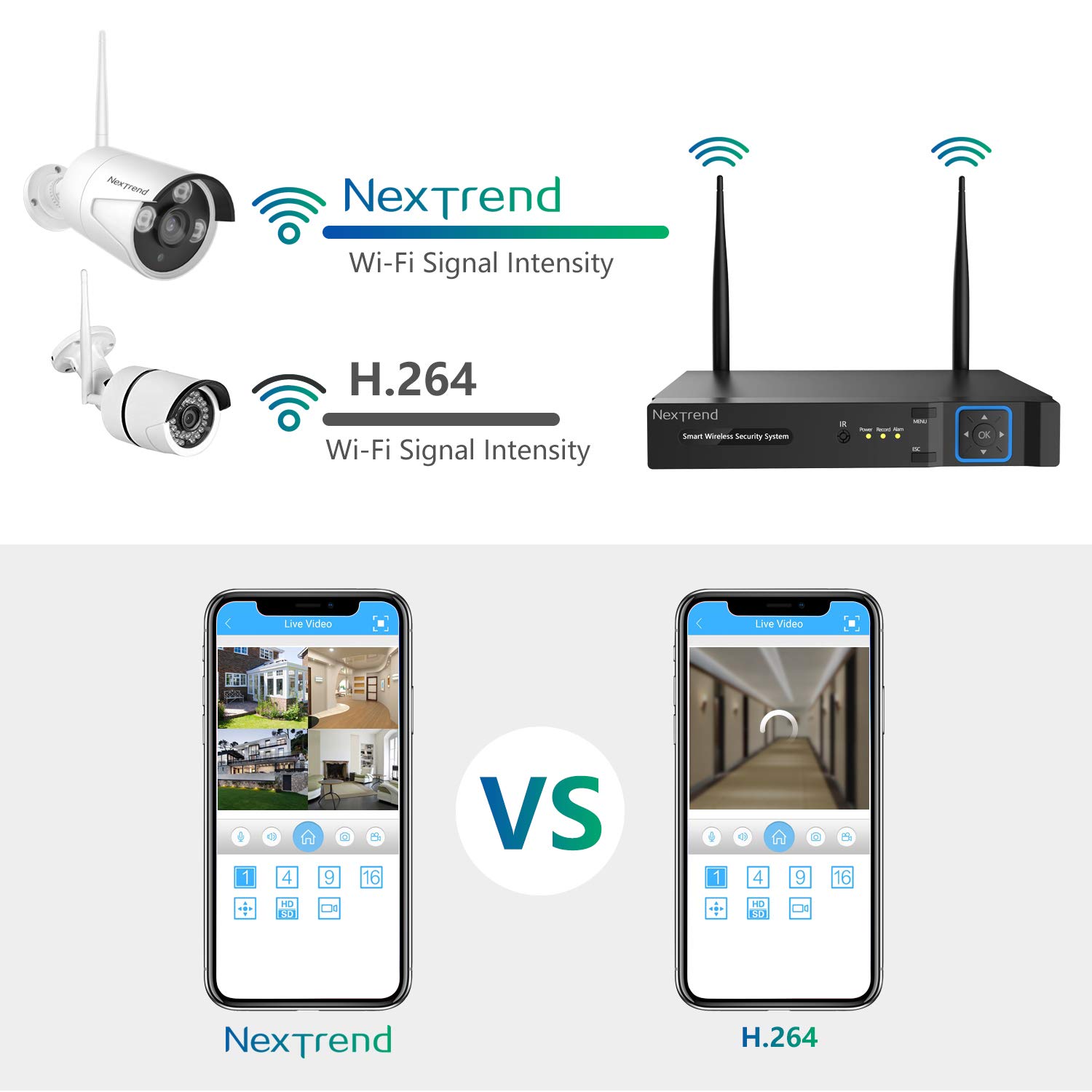 [8CH Expandable] Security Camera System Wireless,1080P 8 Channel ...