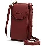Women Crossbody Phone Bag Small PU Leather Cellphone Purse Wallet Pouch Newshows: Handbags ...