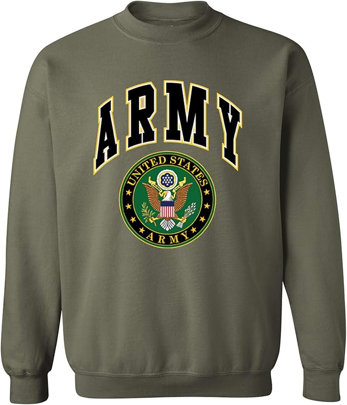 Amazon.com: United States Army Crew Neck Sweatshirt Army Logo Crest ...