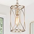 Optimant Lighting Gold Pendant Lighting for Kitchen Island, Modern Cage ...