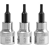 BRAZEN 5.5mm Hex Bit Socket/Allen Driver Three Pack (1/4" Drive, Short ...
