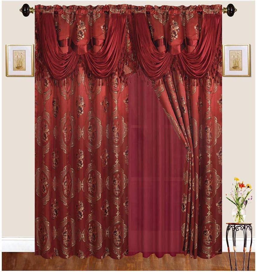 Amazon.com: Bedding Haus Window Drape Set (2 Separate Panels), 84 Inch ...