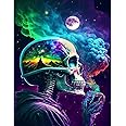 Amazon.com: pchmcu DIY Skull Paint by Numbers Kits for Adults,Paint by ...