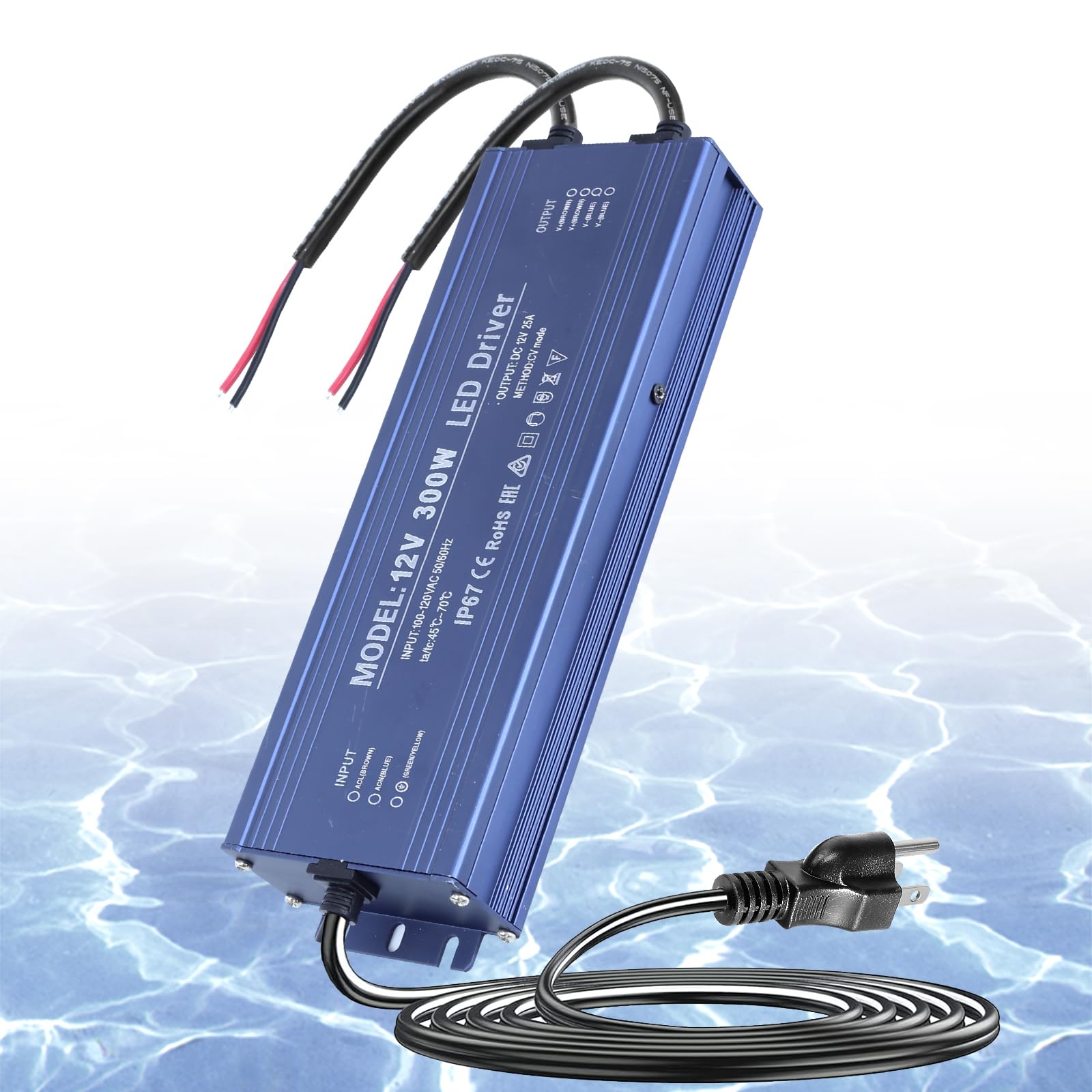 SUCIKORIO 12V 300W LED Power Supply Waterproof IP67, Ultra Slim LED ...