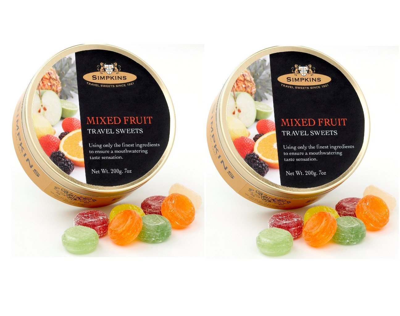 Simpkins Mixed Fruits Travel Sweets 2 X 200g Tin: Amazon.co.uk: Grocery