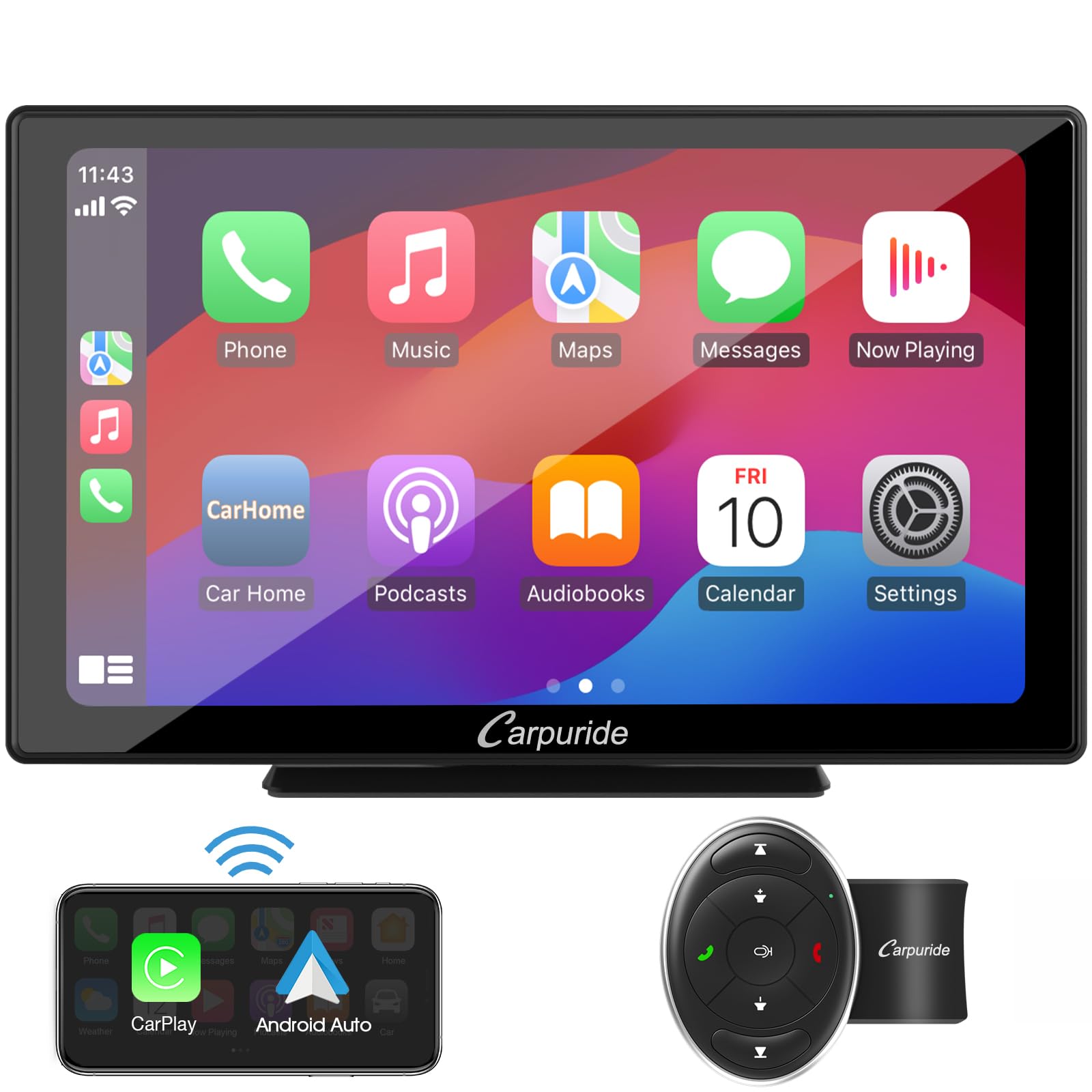 Mua [2024 Newest] Carpuride 9 inch Portable Car Stereo, Wireless ...