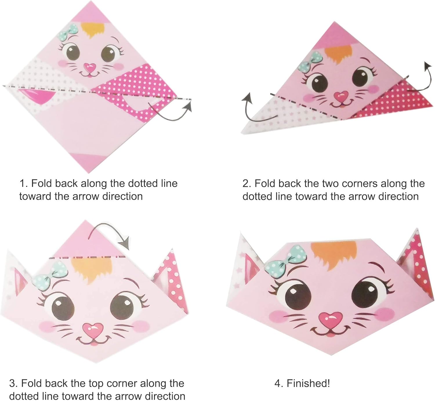 Gocelyn Colorful Origami Paper Kits, 144 Double Sided Vivid Designs and ...