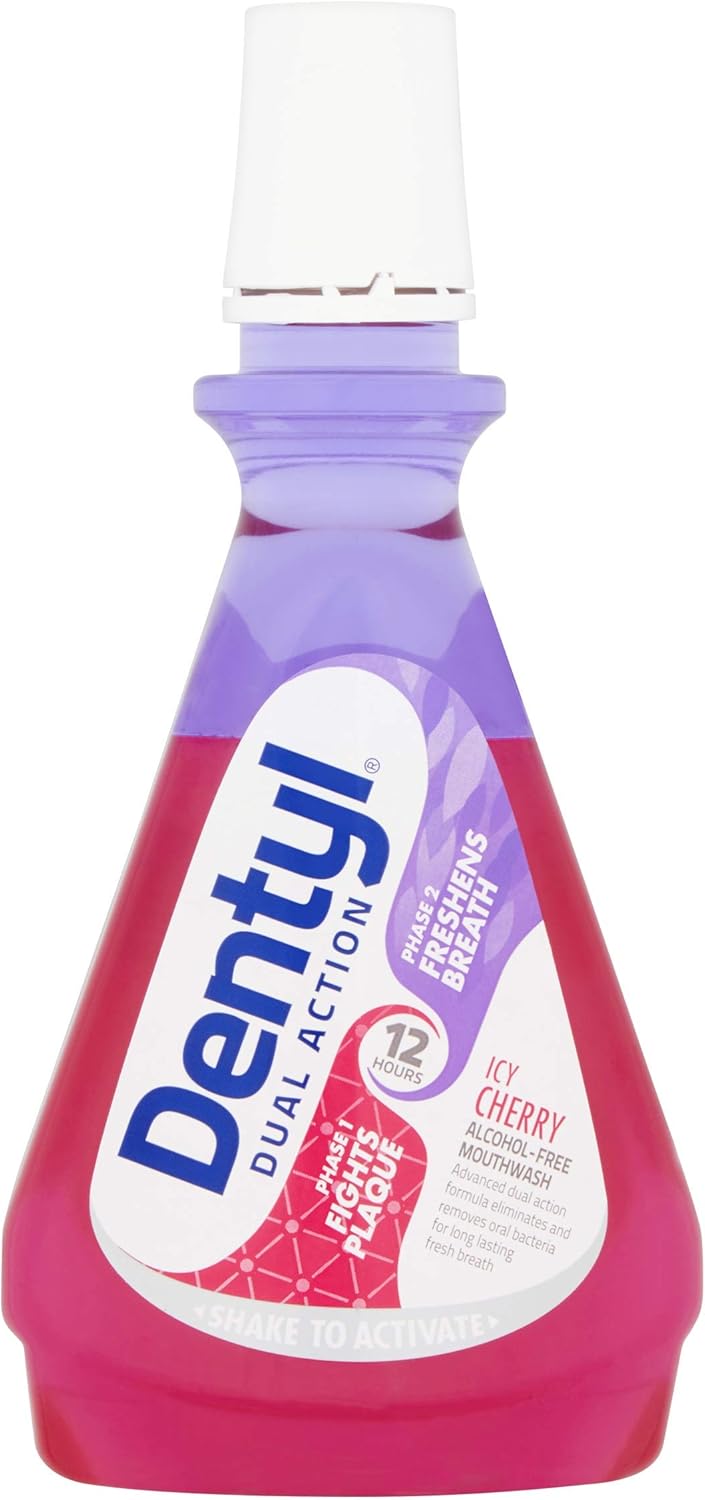 Dentyl Dual Action Icy Cherry CPC Mouthwash, Pink, 500 ml – BigaMart
