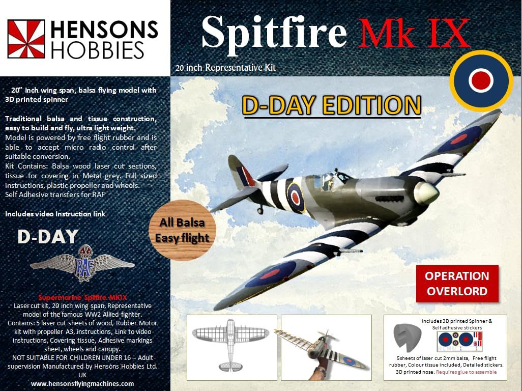 Mua Spitfire Mk9 - D-day edition Balsa Model Aircraft kit, Free Flight ...