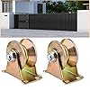 4Pack 2" V Groove Wheel, Heavy Duty Rigid Roller, Sliding Gate Casters ...