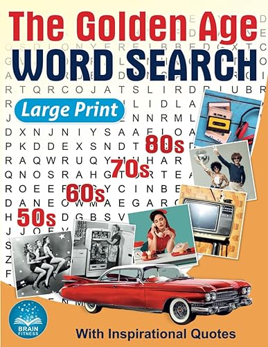 The Golden Age Word Search Large Print: Relaxing Retro Word Search Book ...