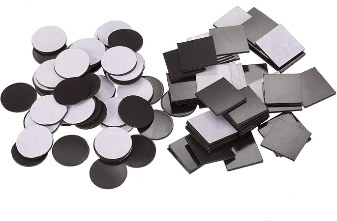 Pack of 100 Adhesive Magnetic Squares (Each 20 x 20 x 1.5 mm) and ...