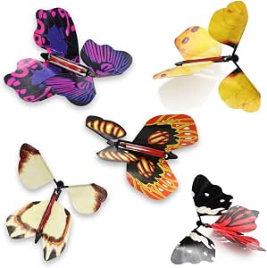 Amazon.com: heytech Magic Wind Up Flying Great Surprise Gift Butterfly ...