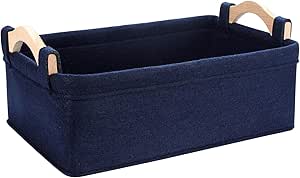 Amazon.com: Rectangle Storage Baskets Navy Blue Storage Baskets Soft ...